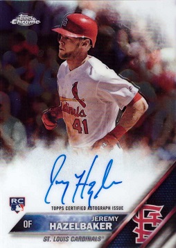 Jeremy Hazelbaker Certified Autograph Rookie Card