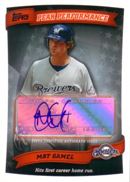 Mat Gamel Autographed Baseball Card